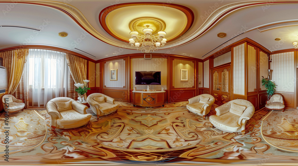 Full spherical seamless hdri panorama 360 degrees view in interior of ...