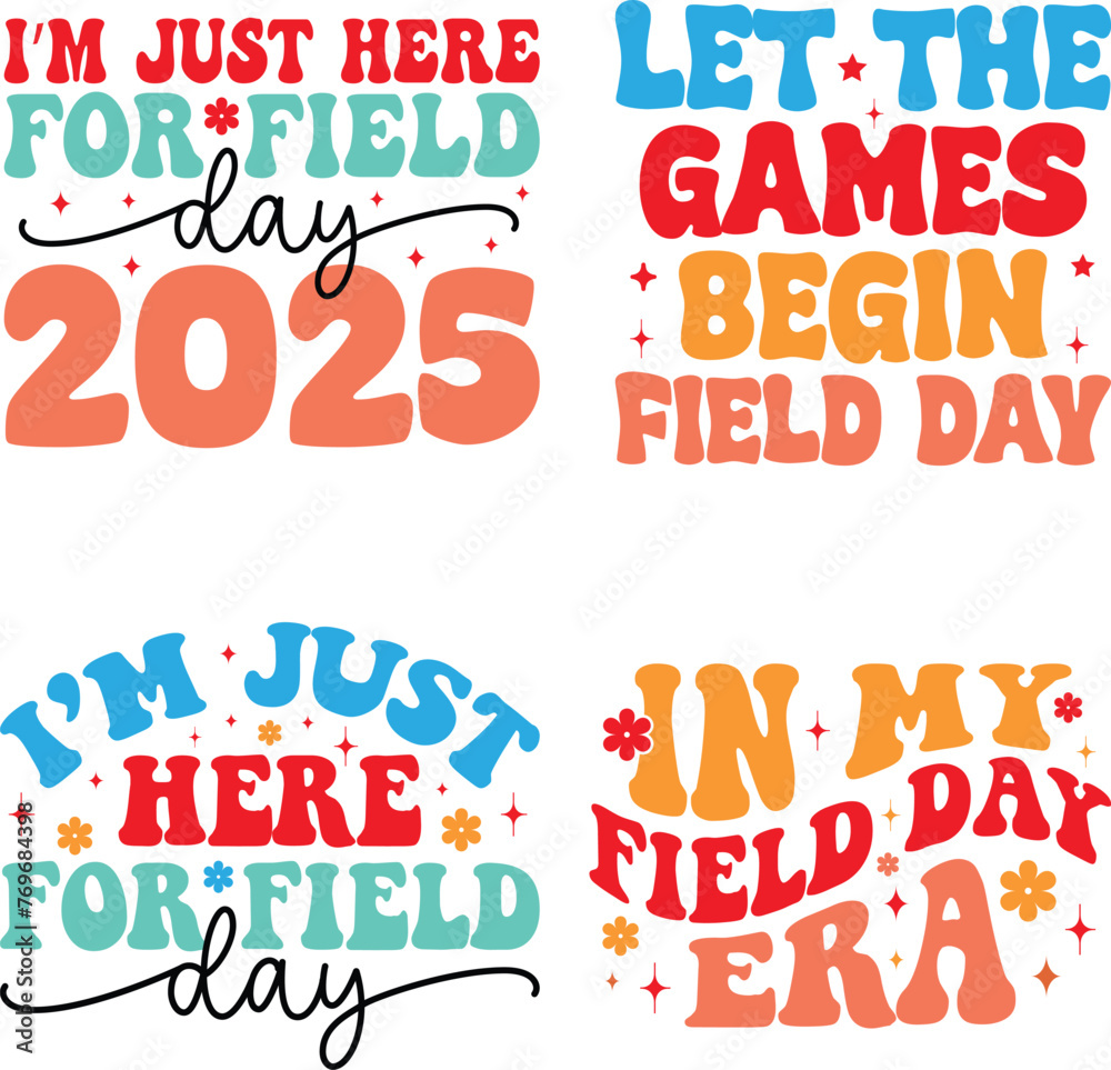 Vetor de Retro Field Day Svg Bundle, Field Day 2024 Svg, School Svg ...