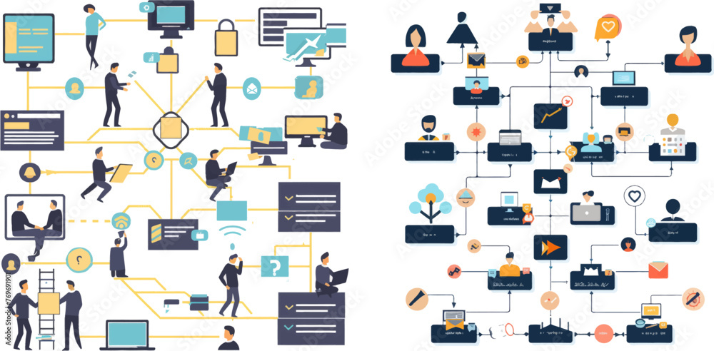 Business hierarchy structure, diagram and flowchart organizational ...