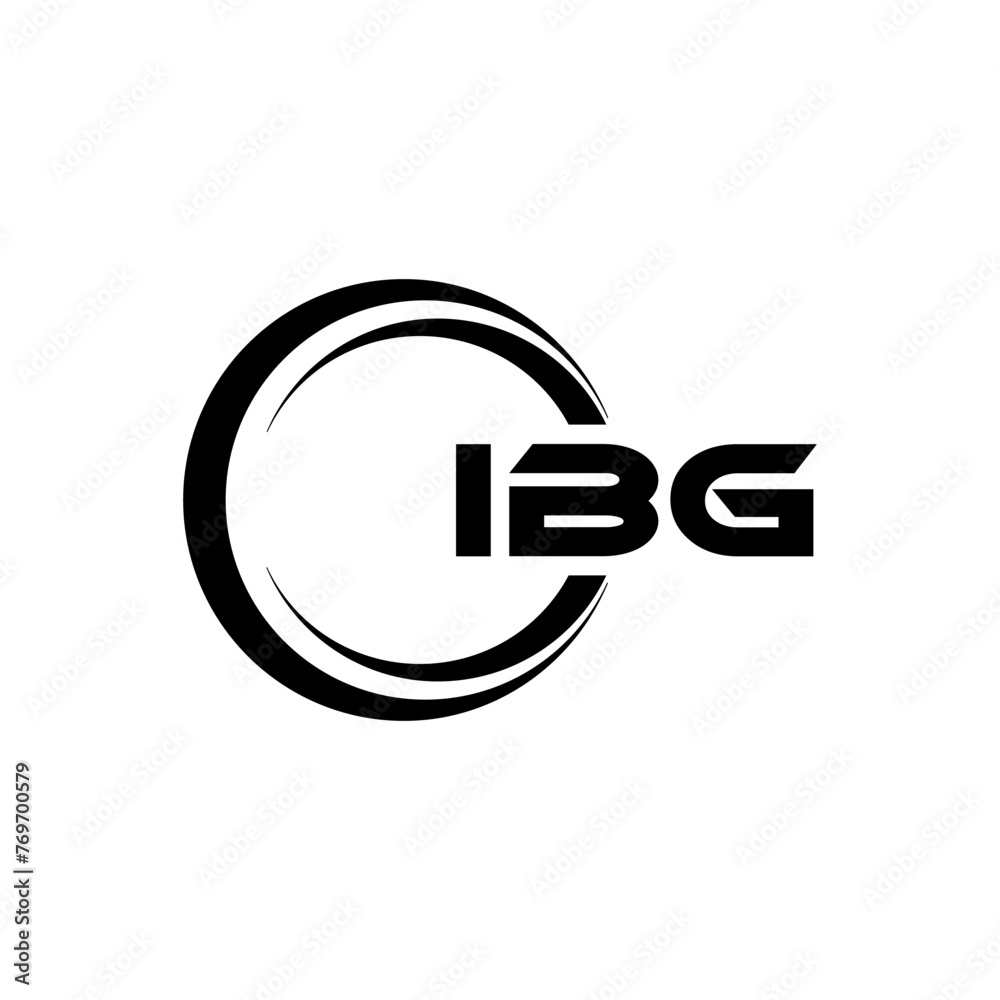 IBG letter logo design with white background in illustrator, cube logo ...