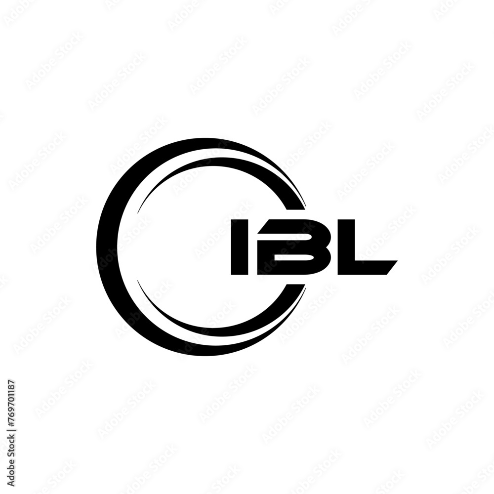 IBL letter logo design with white background in illustrator, cube logo ...