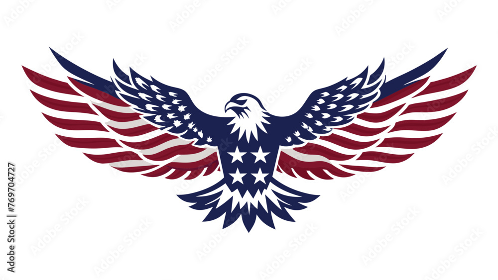 Eagle and Flag: Iconic Symbols of American Patriotism and Pride Stock ...