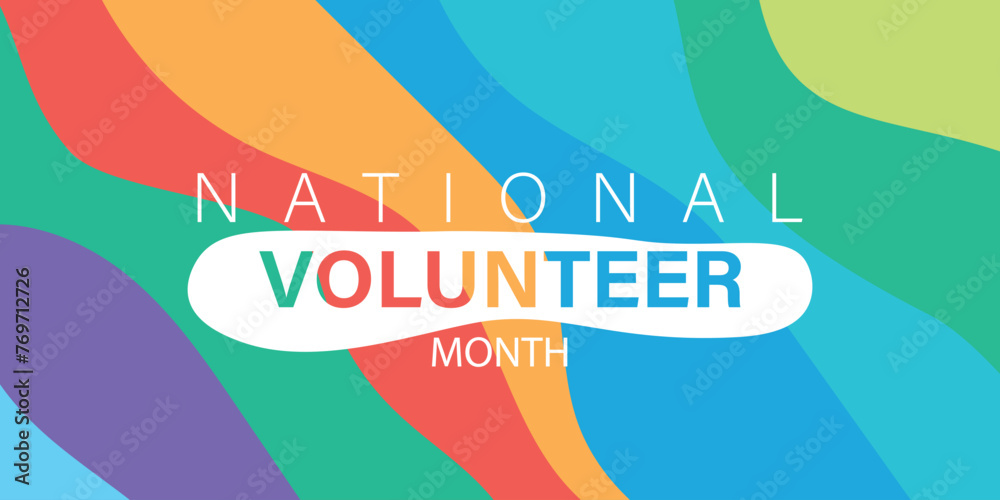 National Volunteer month. volunteers communities awareness concept ...