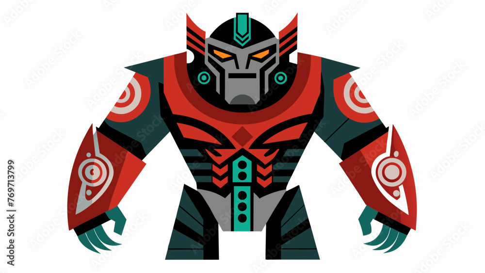 "Maori Graffiti Battle Robot - Full Body Design" Stock Vector | Adobe Stock