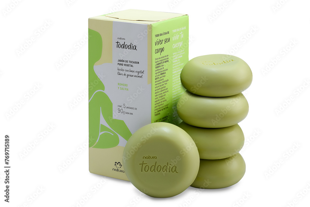 São Paulo, Brazil- March 25, 2024 Natura Tododia Soap, Tododia Rosemary ...