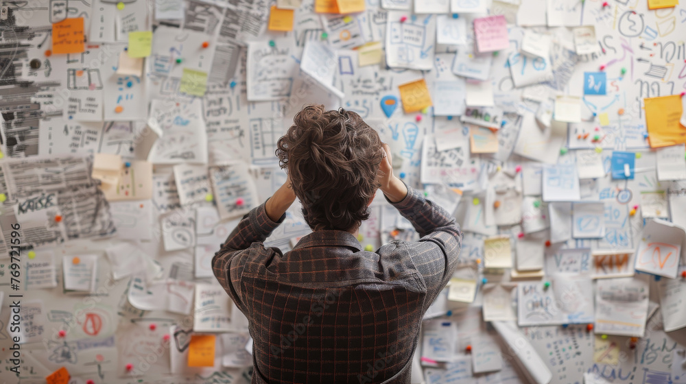 High-resolution image capturing a young professional standing in front ...