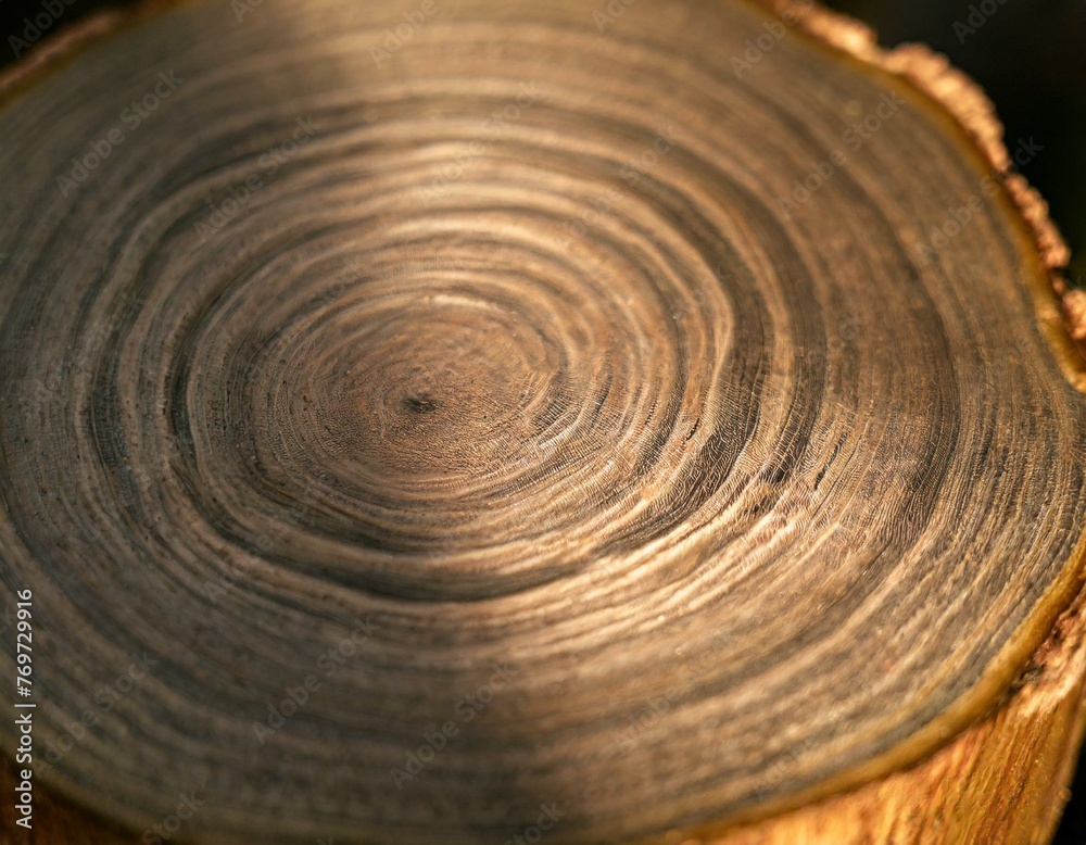 The cross-section of a willow tree, where the rings seem to flow like ...