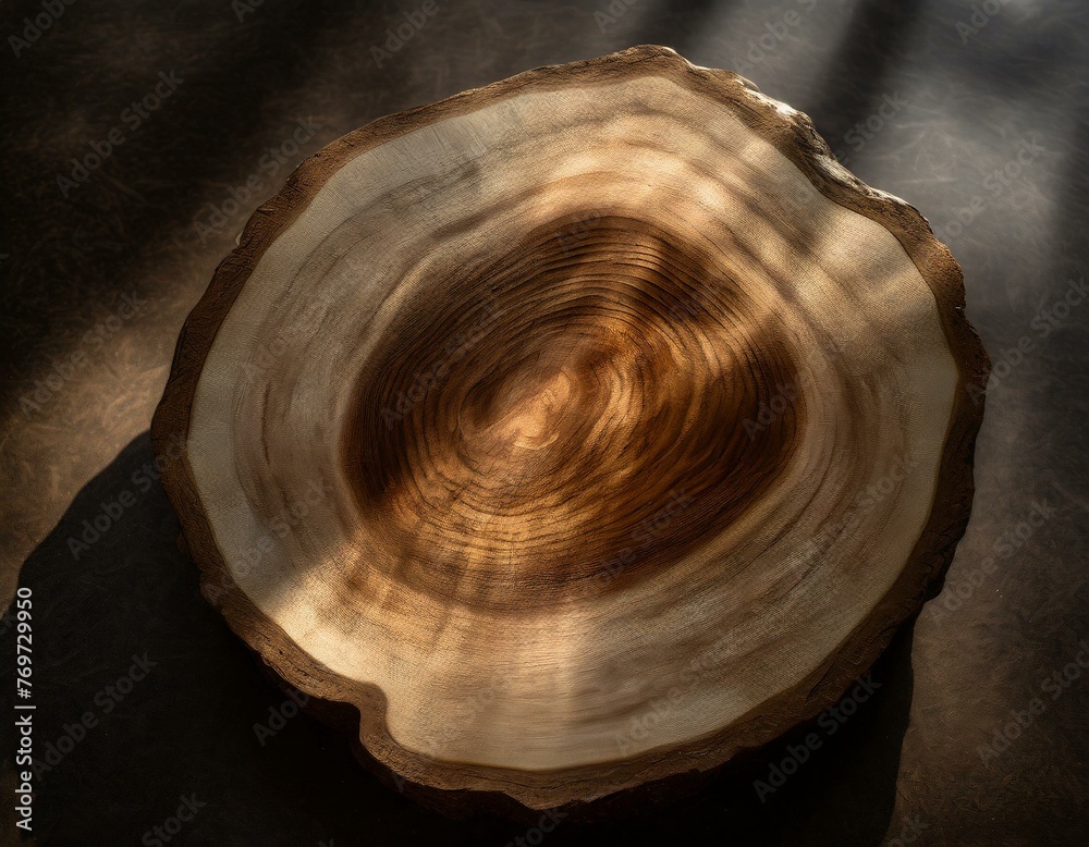 The cross-section of a willow tree, where the rings seem to flow like ...