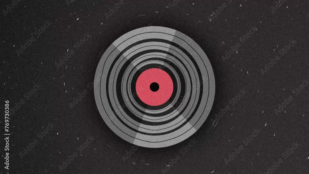 Vidéo Stock Vinyl record music design template colorful animated ...