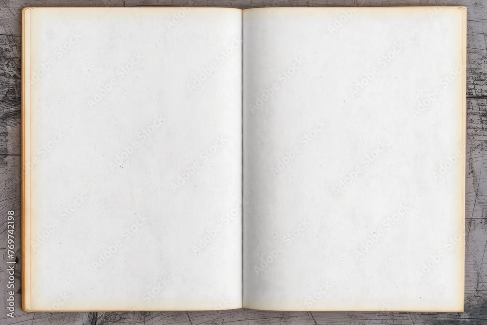 old book isolated on white background, blank pages of an open book ...