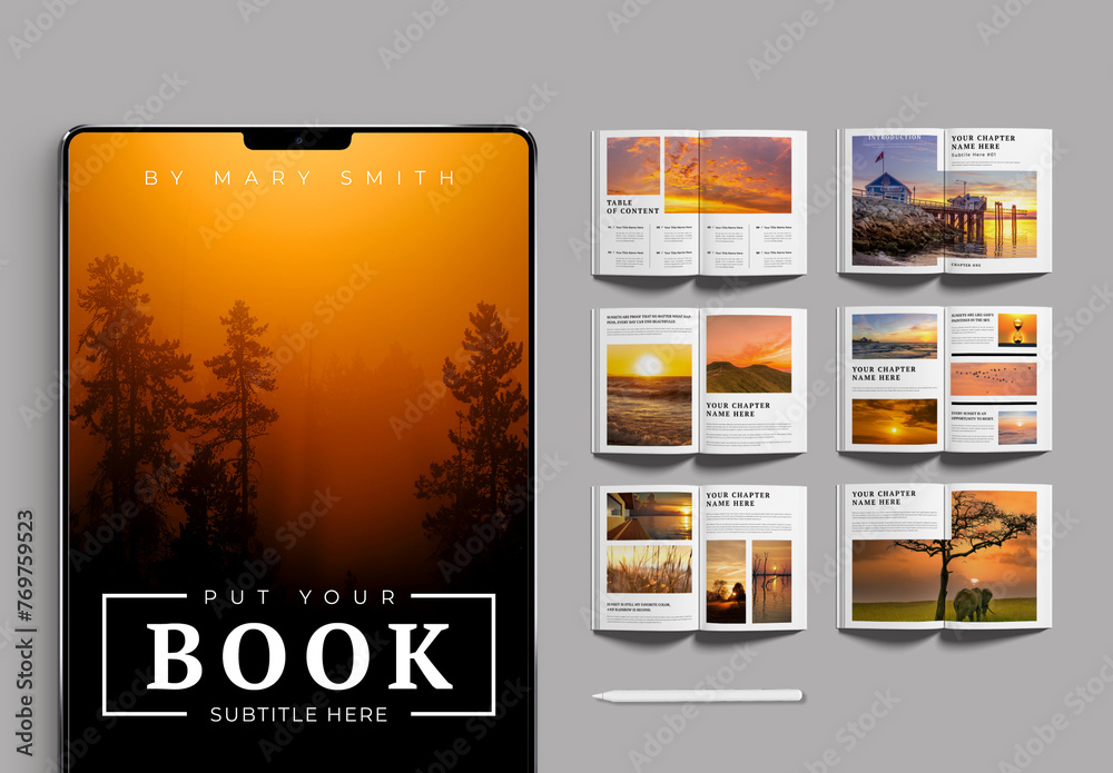 Book Layout Template Stock Template | Adobe Stock