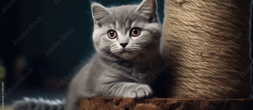 A Felidae carnivore, the small to mediumsized cat with whiskers and fur ...