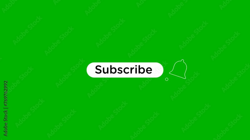 Pop Up Youtube Subscribe Bell Icon Button Clicked Animation Motion