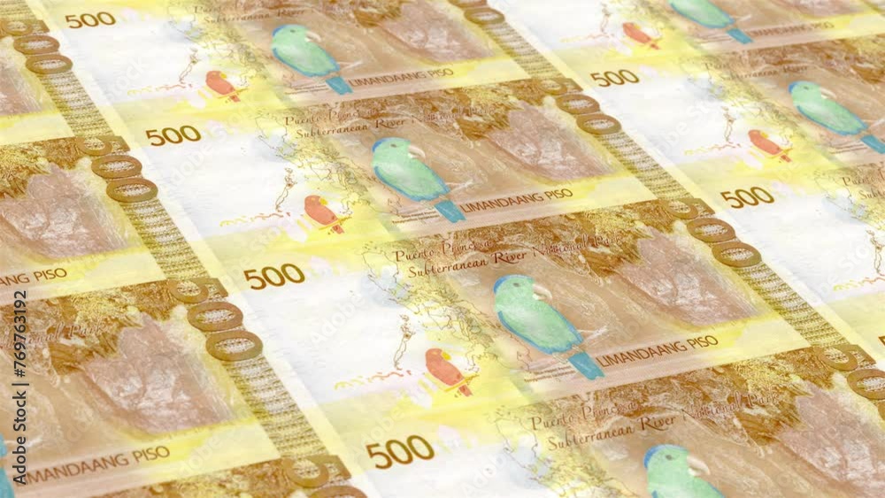 Philippines Philippine Peso 500 Banknotes Money Printing House ...