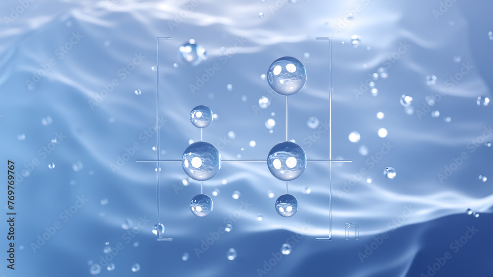 polyvinyl fluoride molecular structure, 3d model molecule ...