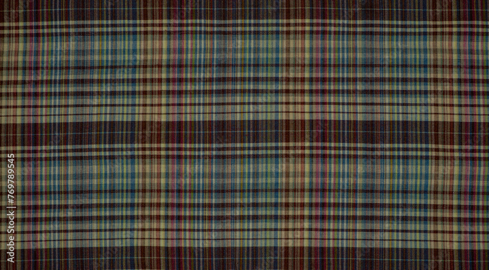 Scott pattern fabric traditional Asia Thailand mixed color cultural ...