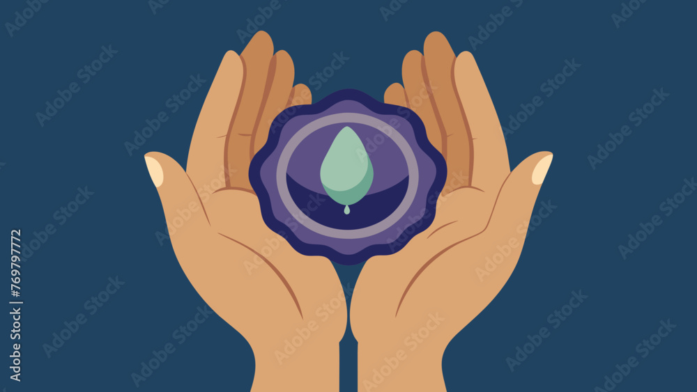 Hands holding a small abalone shell filled with smoldering copal resin ...