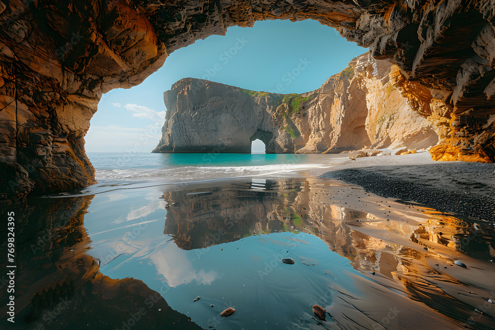 A beauty beach with archway rocks 7 Stock 写真 | Adobe Stock
