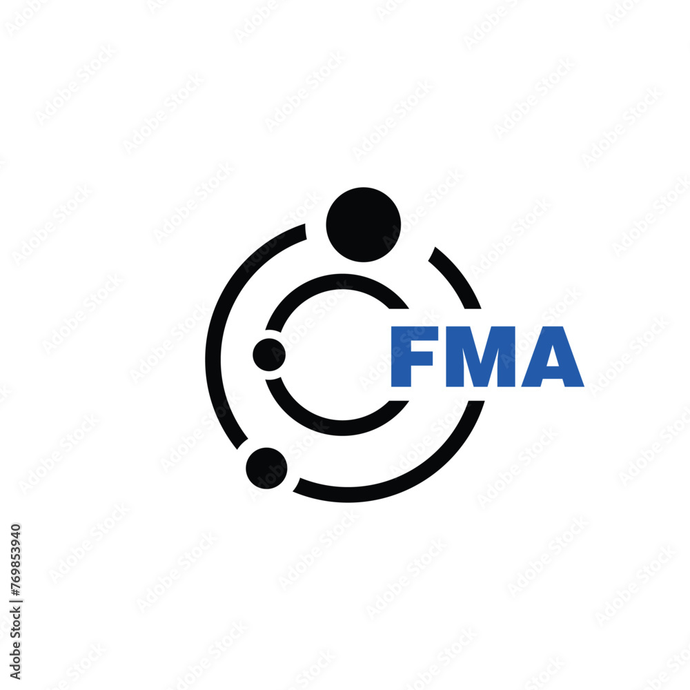 FMA letter logo design on white background. FMA logo. FMA creative ...