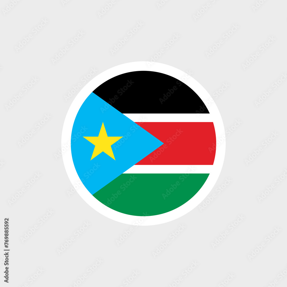 Flag of South Sudan. South Sudanese flag with star. State symbol of the ...