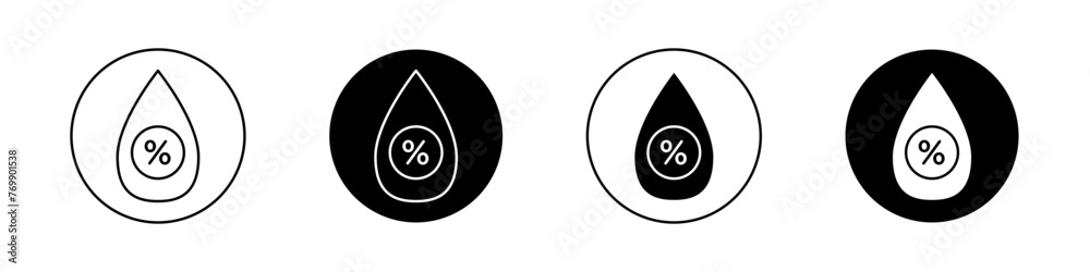 Vetor de Humidity icon set. water percentage vector symbol. home air ...