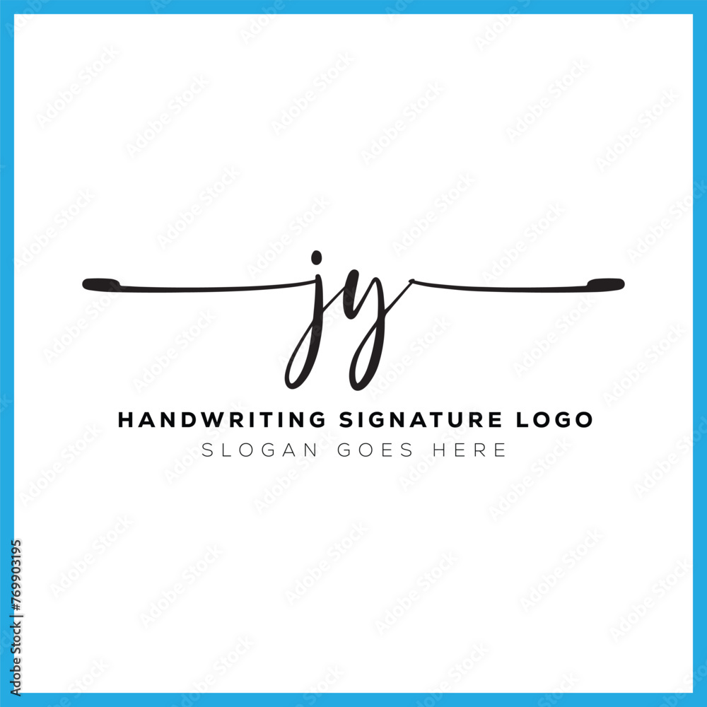 JY initials Handwriting signature logo. JY Hand drawn Calligraphy ...