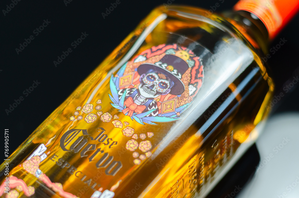LONDON, UK - 08 MARCH 2024 Jose Cuervo Especial tequila in a limited ...