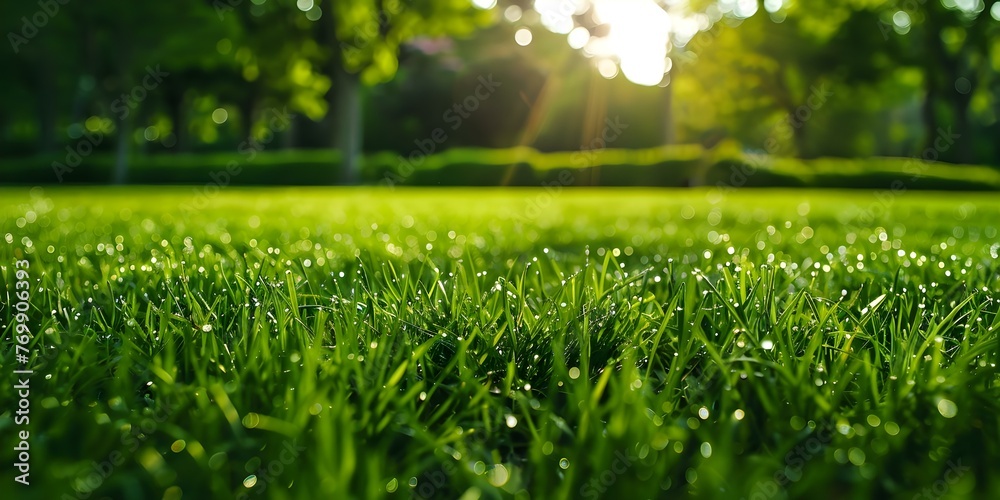 Vibrant and Lush Closeup of Neatly Trimmed Green Grass Field: Ideal for ...