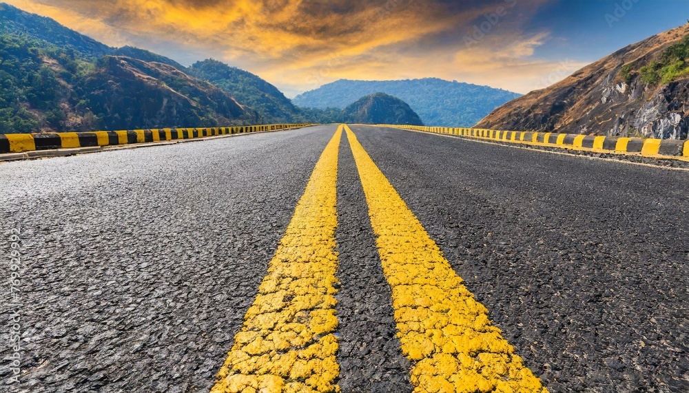 Texture of Transit: Road Dividing Strips Creating Patterns on Grainy ...