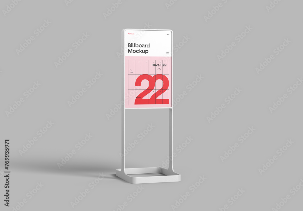 Standing Metal Frame Sign Mockup Stock Template | Adobe Stock