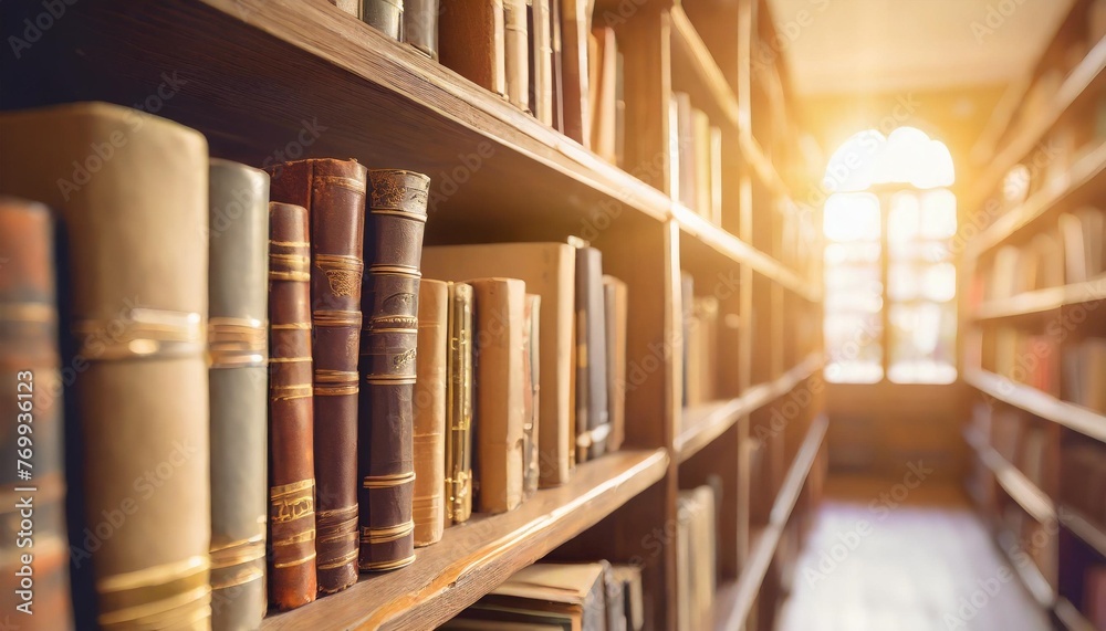 shelf wooden books old book library academic ancient antique archive ...