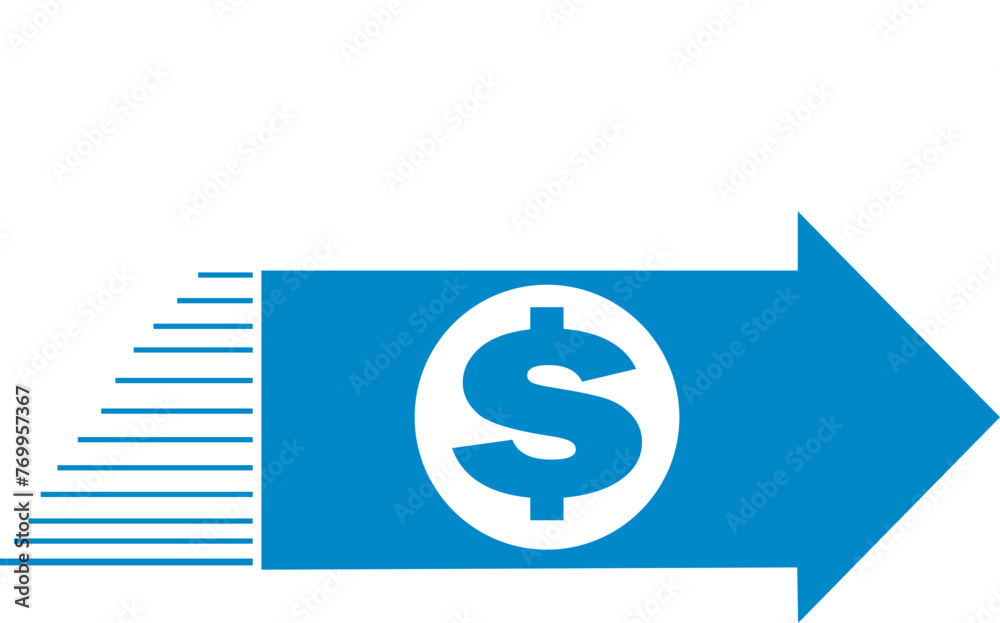 Money Transfer Icon Sent Money Icon Fast Money Transfer Icon With