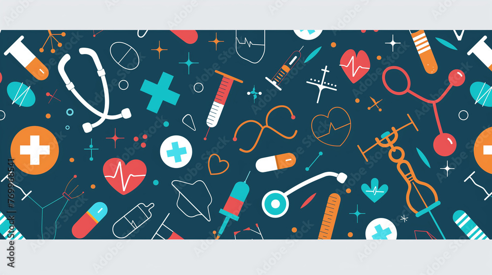 Vector style background for medical university wallpaper with medical ...