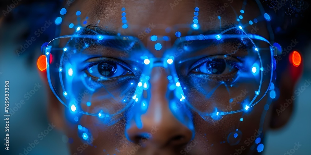 Facial recognition technology system analyzing facial features using ...