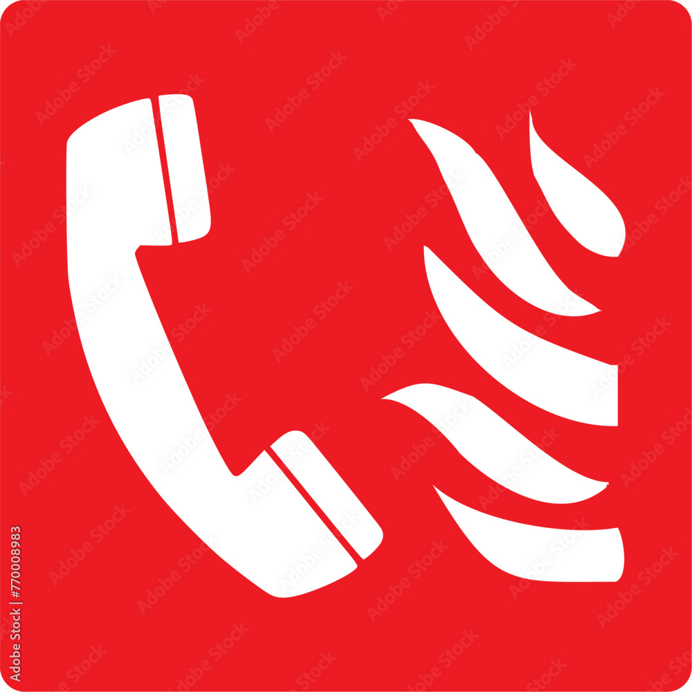 Emergency call, emergency phone, telephone, Fire brigade phone, fire ...