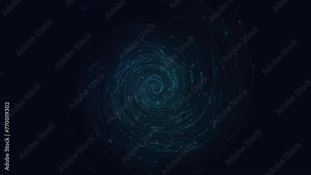 Abstract circles of rotating particles. Animation of abstract spinning ...