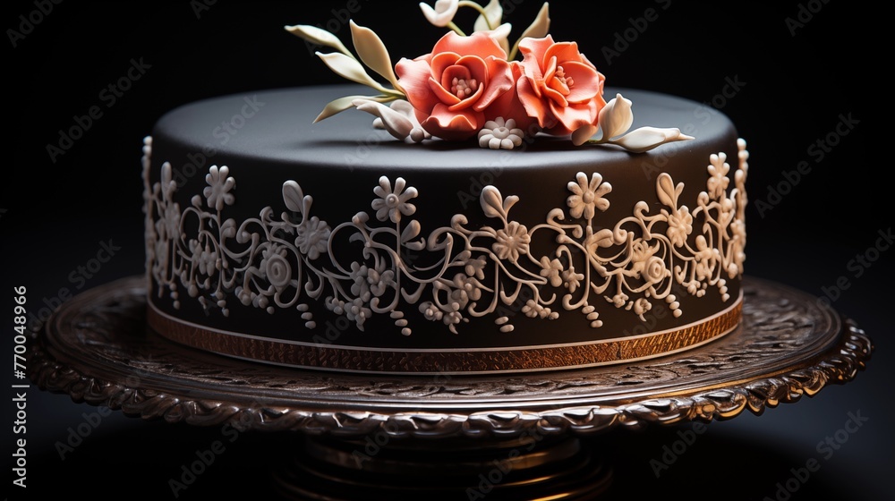 Ultra HD realistic intricate sculpted Indian henna lace pattern piped ...