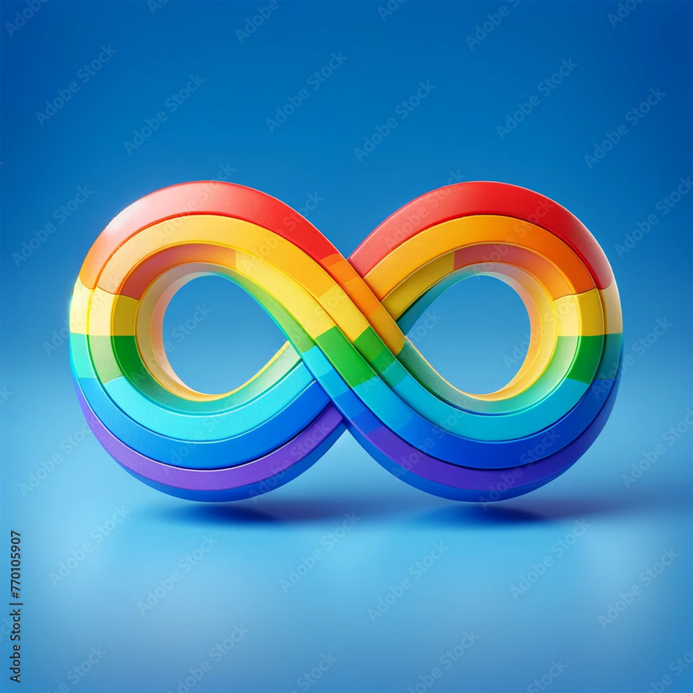 An image representing World Autism Awareness Day, featuring a rainbow ...