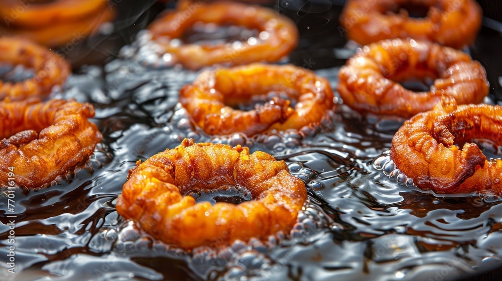 Golden crispy calamari rings fried to perfection, tender and delicious ...