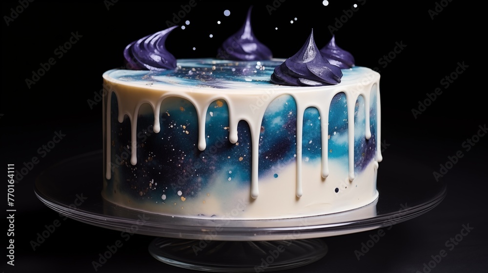 Galaxy Cake Transport guests to outer space with deep blue icing ...