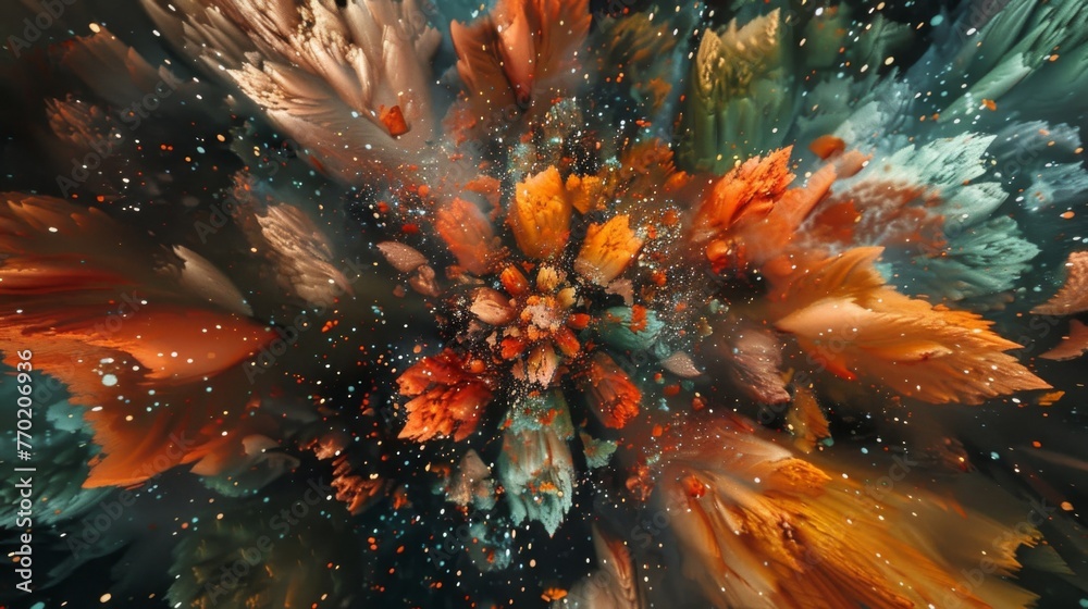 Each explosion creates a mesmerizing pattern of colors that morph and ...
