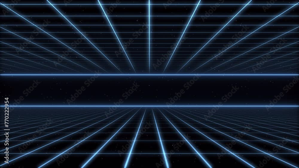 Synthwave Grid horizon LOOP A Lines. This futuristic footage is loopable and is perfect for ...