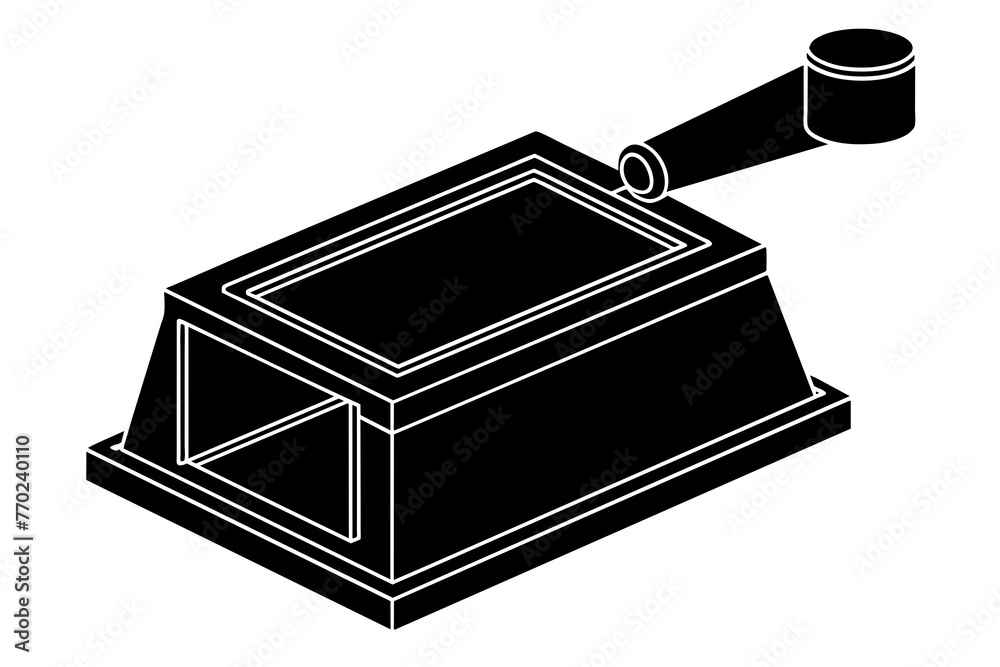 spectrophotometer silhouette vector illustration Stock Vector | Adobe Stock