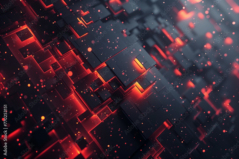 Abstract Digital Landscape, Neon Matrix Backdrop, Dynamic Tech Wall ...