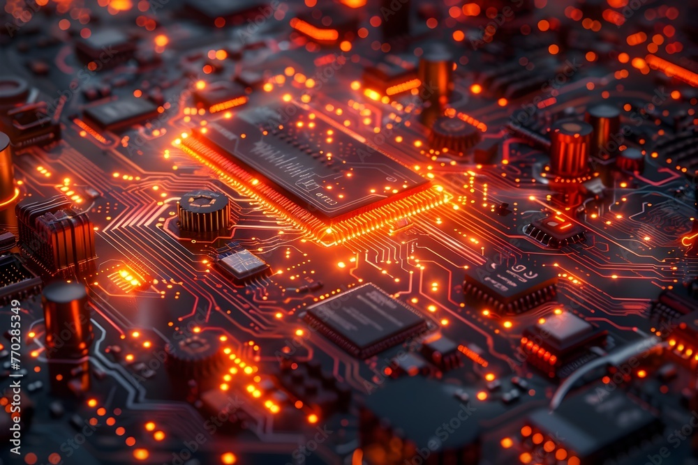 Exploded Digital Circuitry and Microprocessor Core Visualized with ...