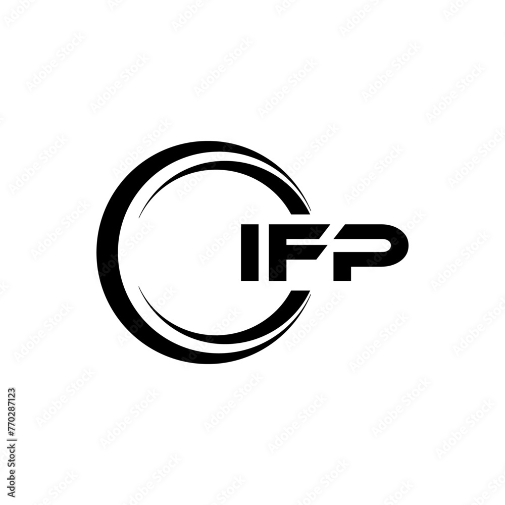 IFP letter logo design in illustration. Vector logo, calligraphy ...