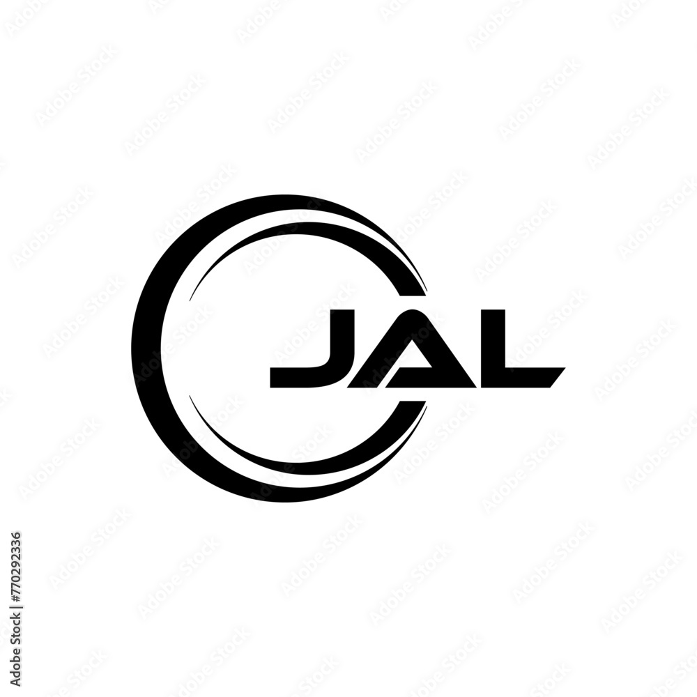 JAL letter logo design with white background in illustrator. Vector ...