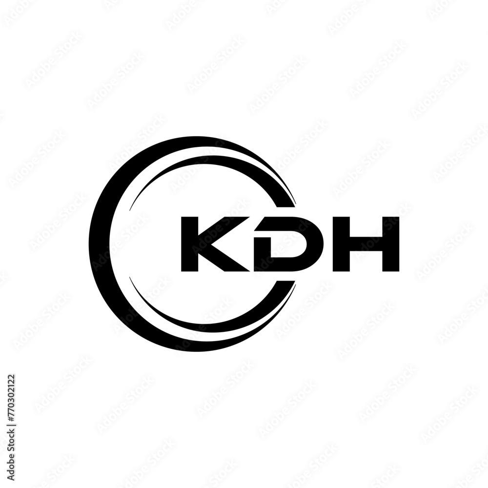 KDH Letter Logo Design, Inspiration for a Unique Identity. Modern ...