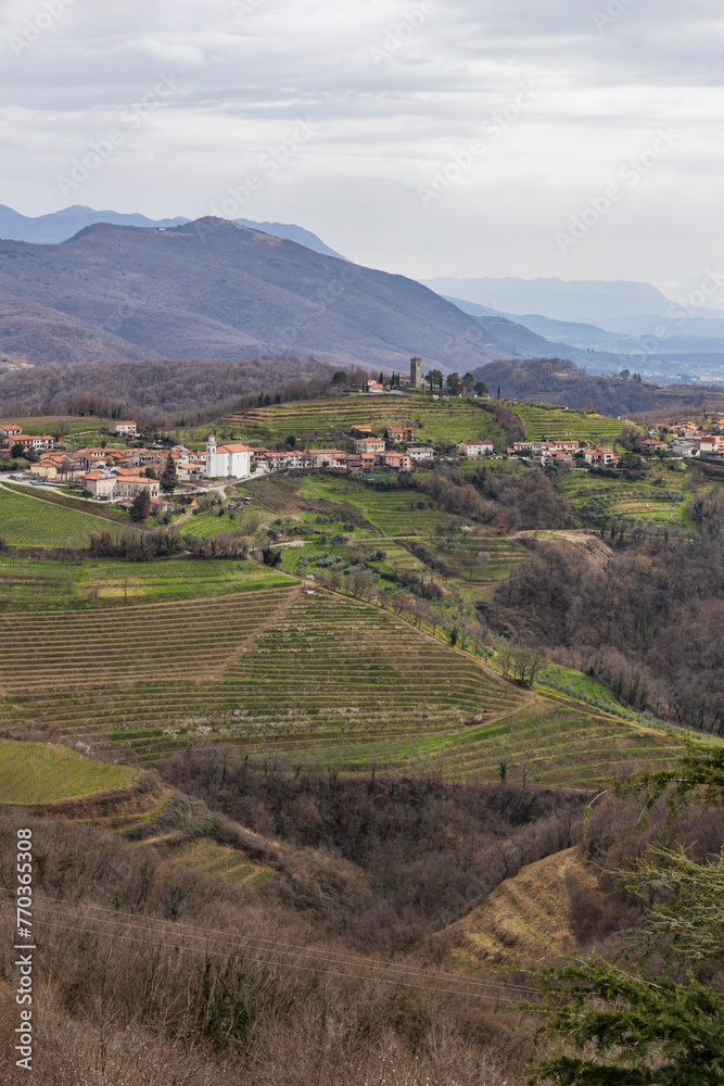 Panoramic view of the Collio hills, Cormons, between Gorizia and Nova ...