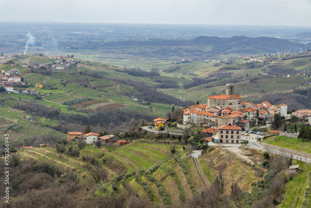 Panoramic view of the Collio hills, Cormons, between Gorizia and Nova ...